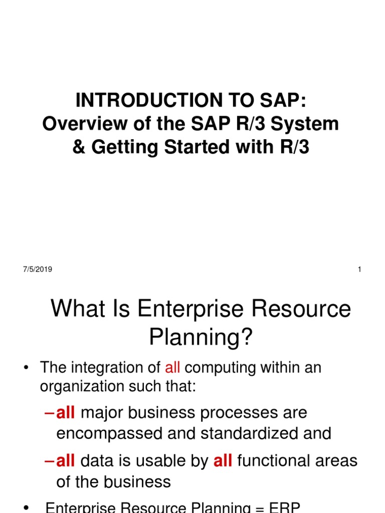 Presentation1 Sap Overview 820 | PDF | Enterprise Resource Planning ...