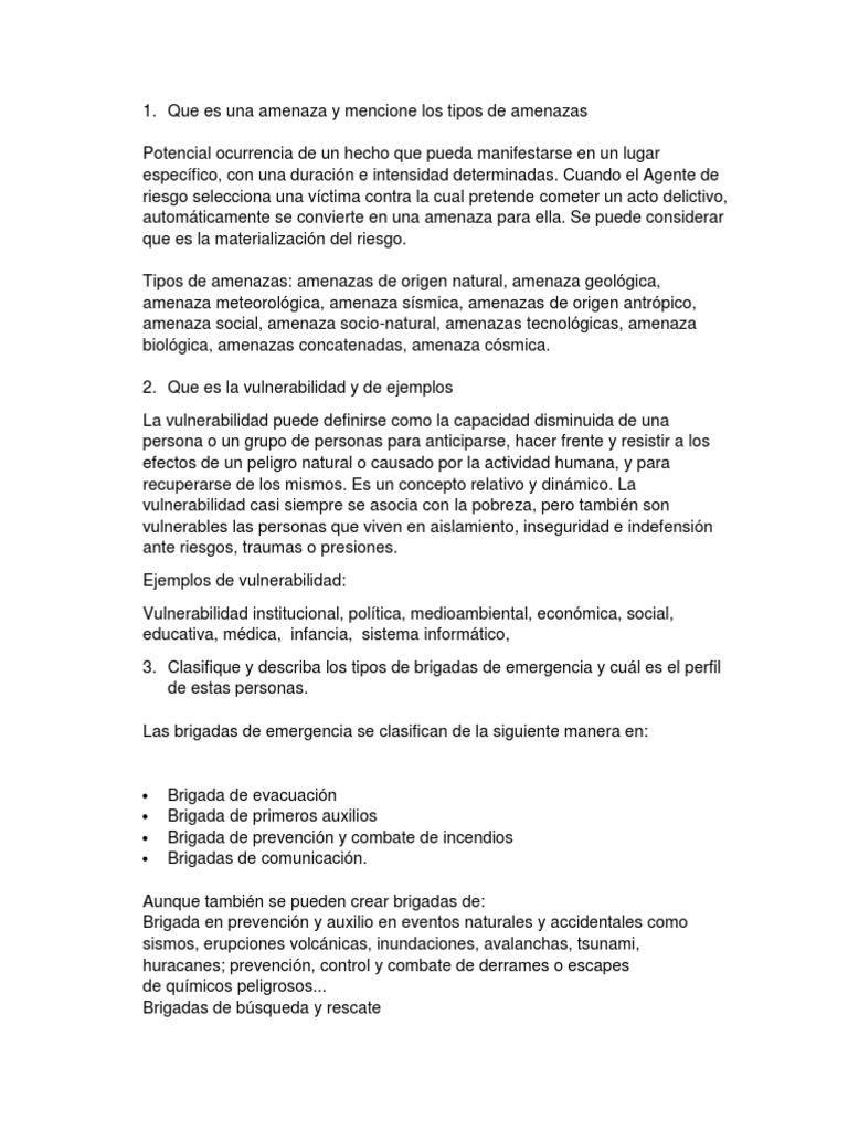 Que Es Una Amenaza y Mencione Los Tipos de Amenazas | PDF ...