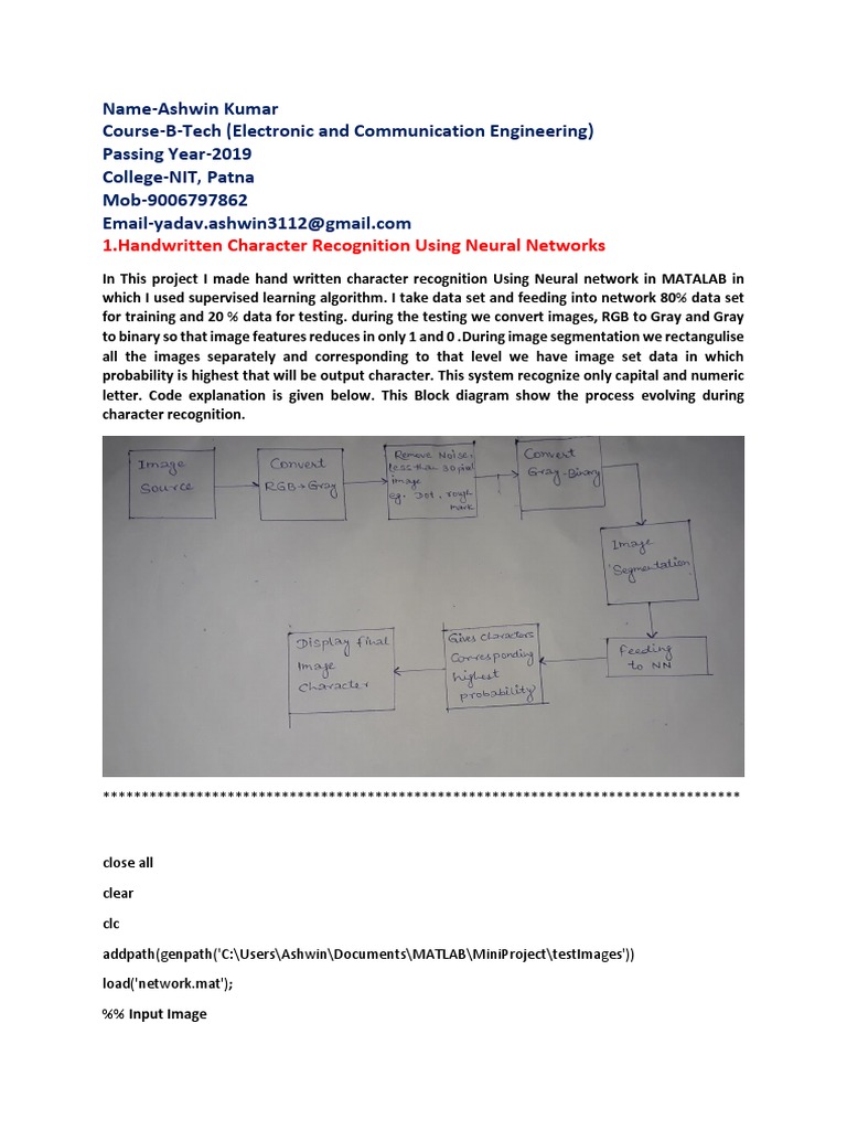 Name-Ashwin Kumar Course-B-Tech (Electronic and Communication ...