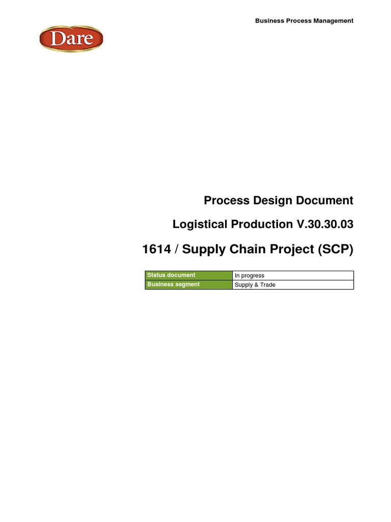 Supply Chain Process Design | PDF | Business Process | Business Process ...