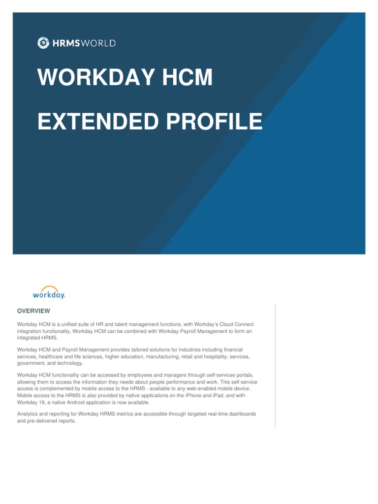 Workday HCM Extended Profile | PDF