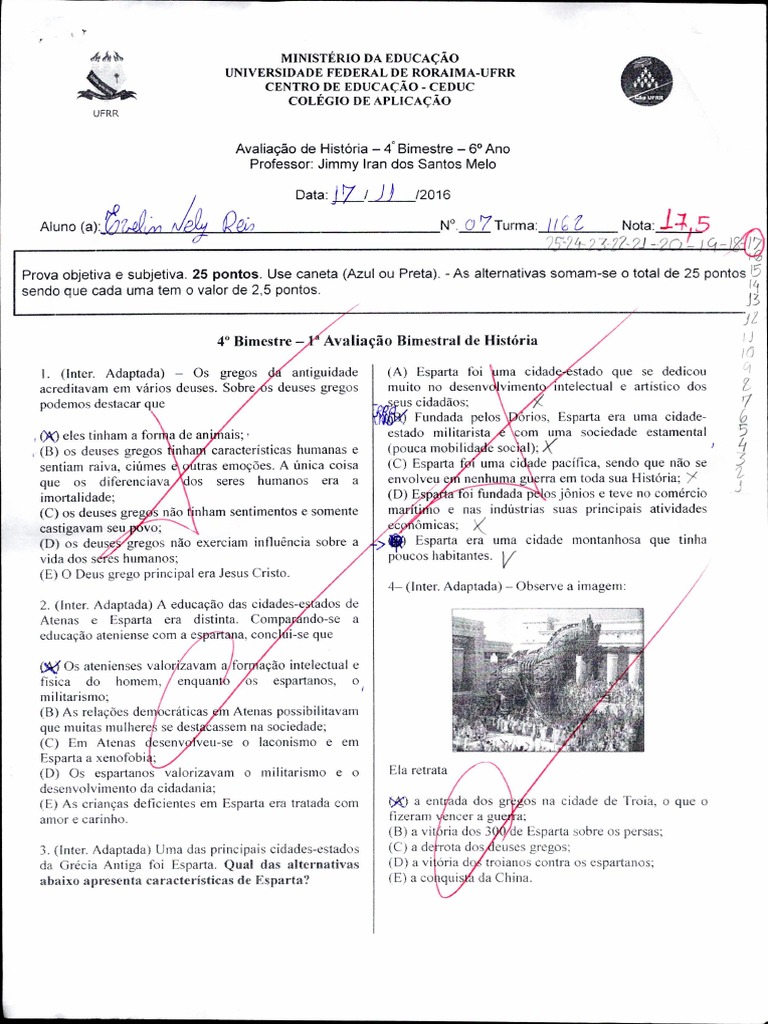 Prova CAP 2019 | PDF | Esparta