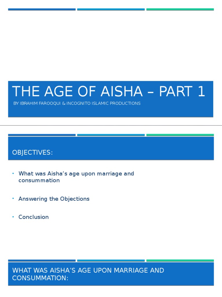 The Age of Aisha (RA) | PDF | Hadith | Muhammad