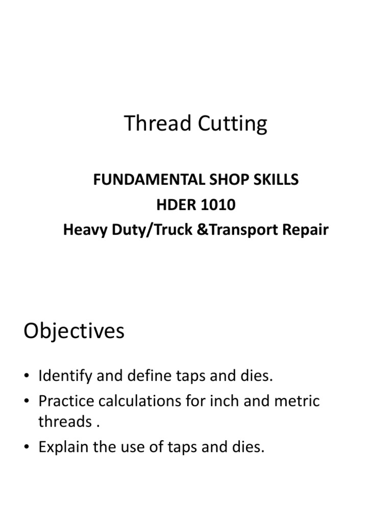 Cut Thread | PDF | Fraction (Mathematics) | Metalworking