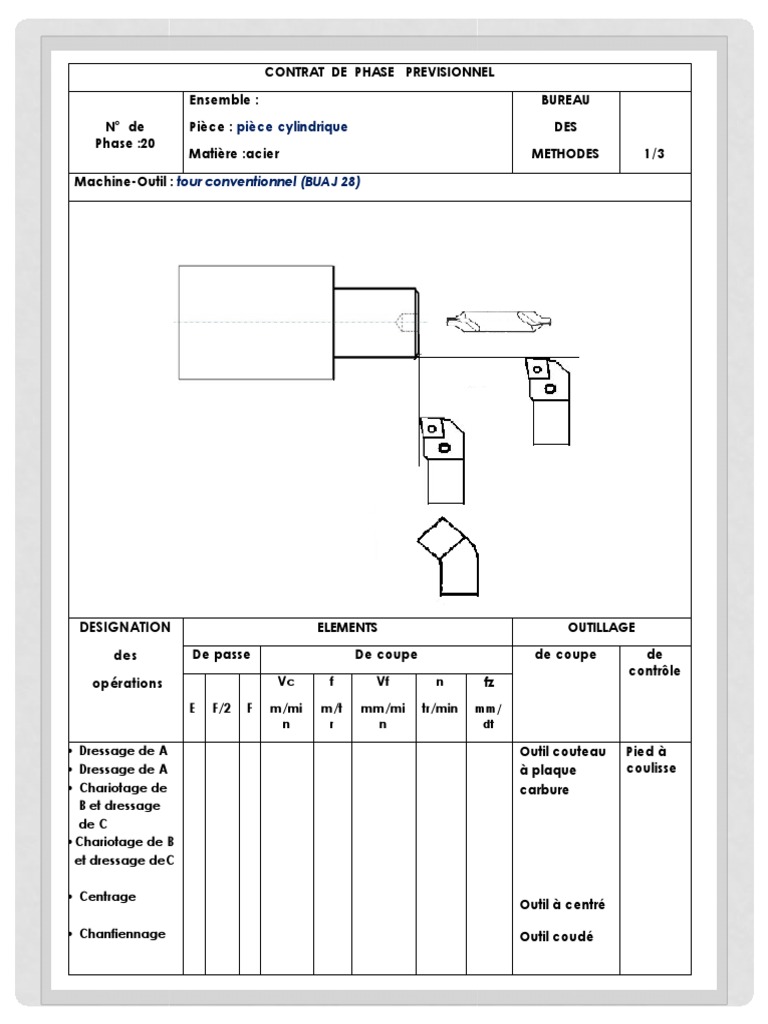 Contrat de Phase Previsionnel | PDF | Usinage | Métaux