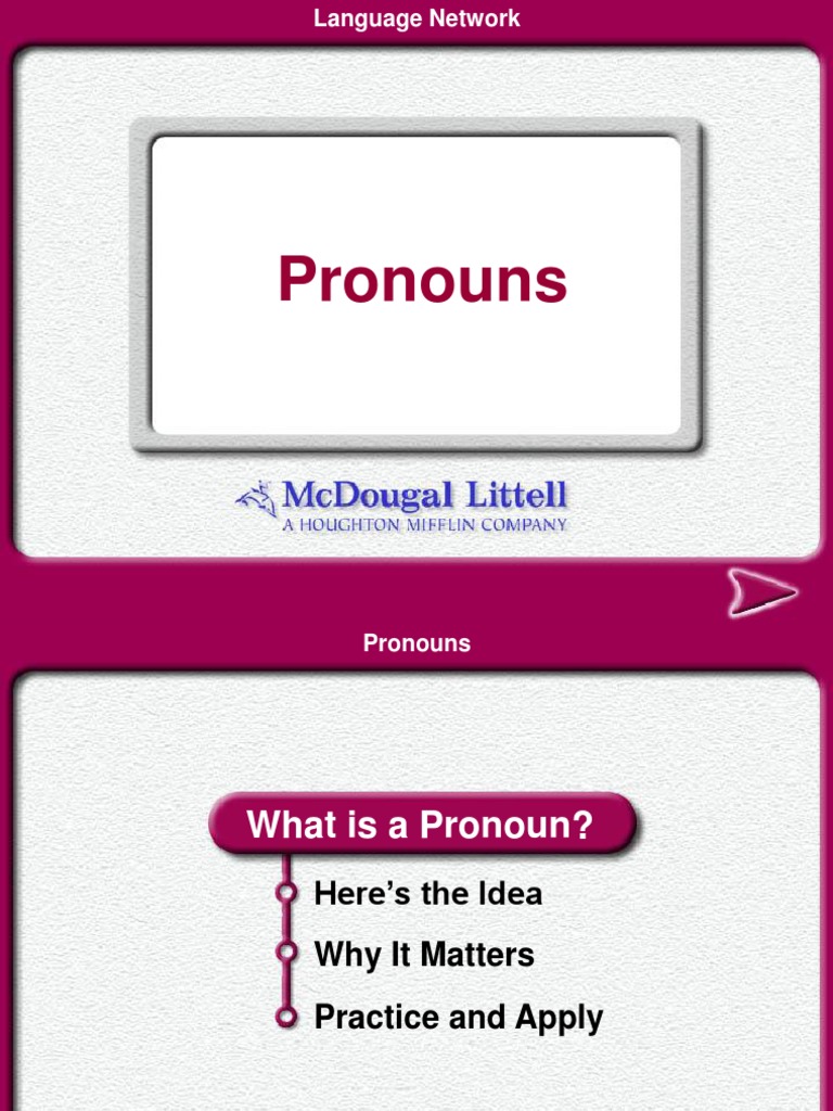 Pronouns Power Point | PDF | Pronoun | Grammatical Gender