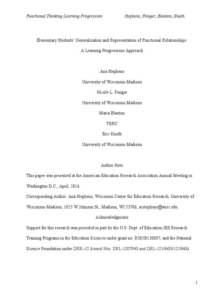 Ed566523 PDF | PDF | Curriculum | University Of Wisconsin–Madison