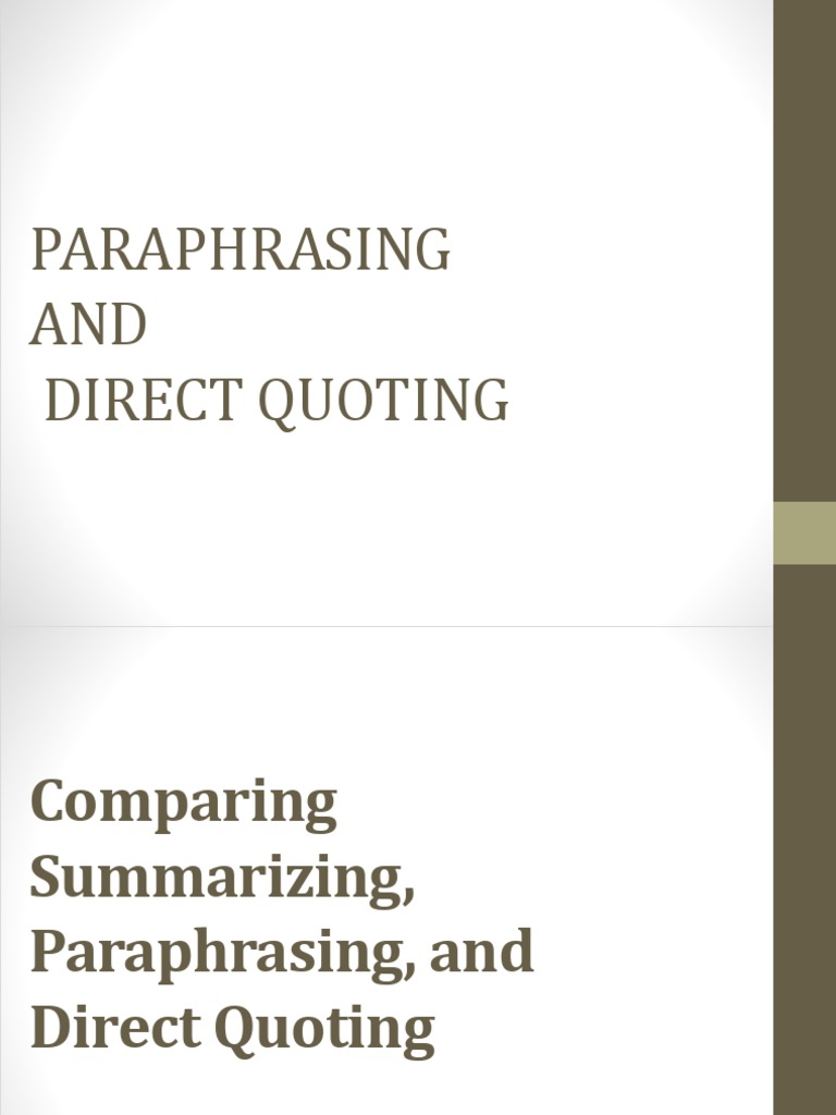 Paraphrasing 1 | Download Free PDF | Plagiarism | Citation