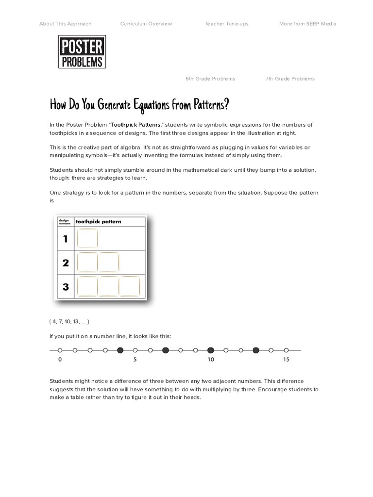 Equations From Patterns PDF | PDF | Numbers | Teaching Mathematics
