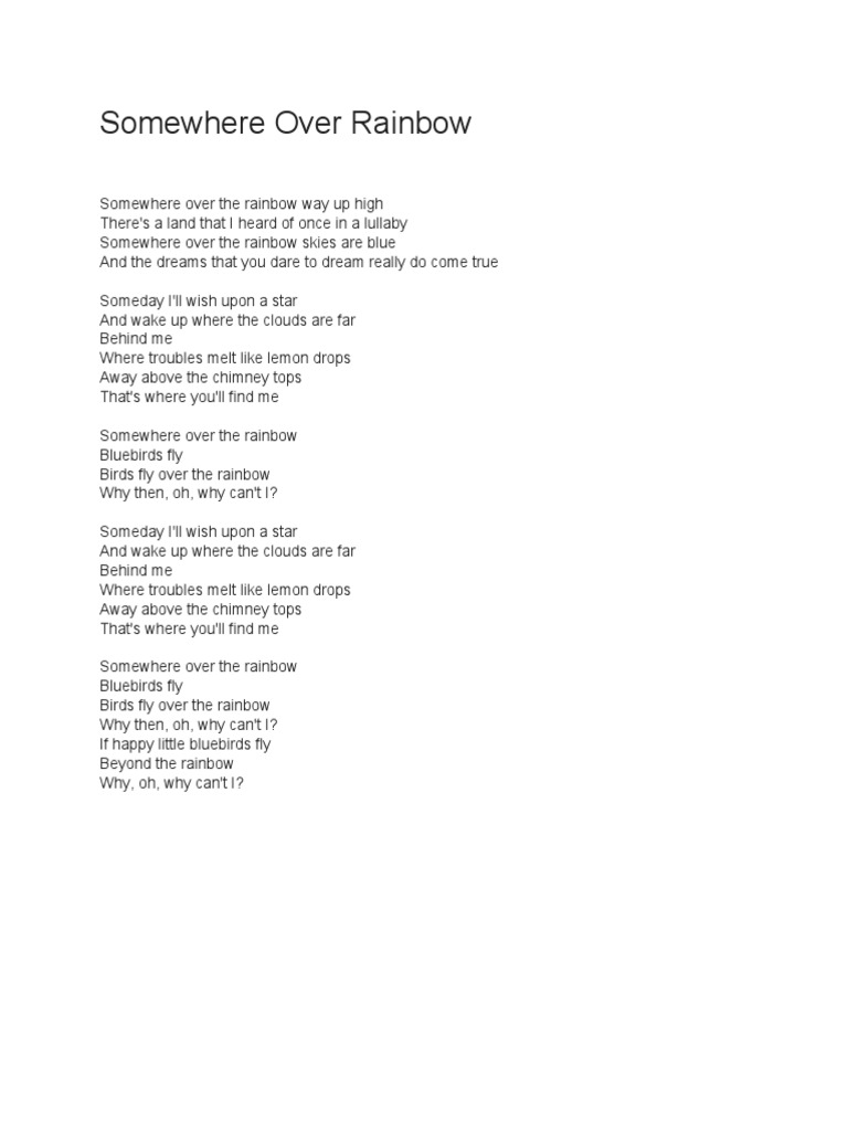 OverTheRainbow PDF | PDF | Poetry