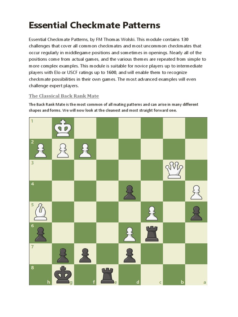 Mating Patterns | PDF | Chess Openings | Game Theory