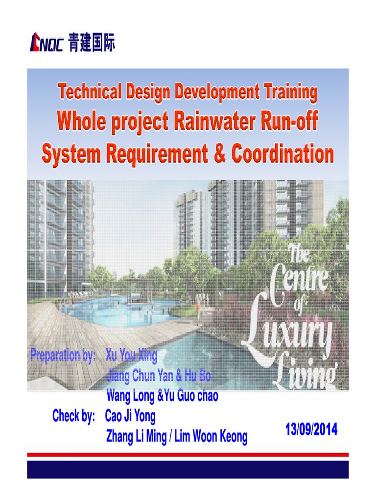 TDD Internal Training-Rainwater Run Off System Requirement ...