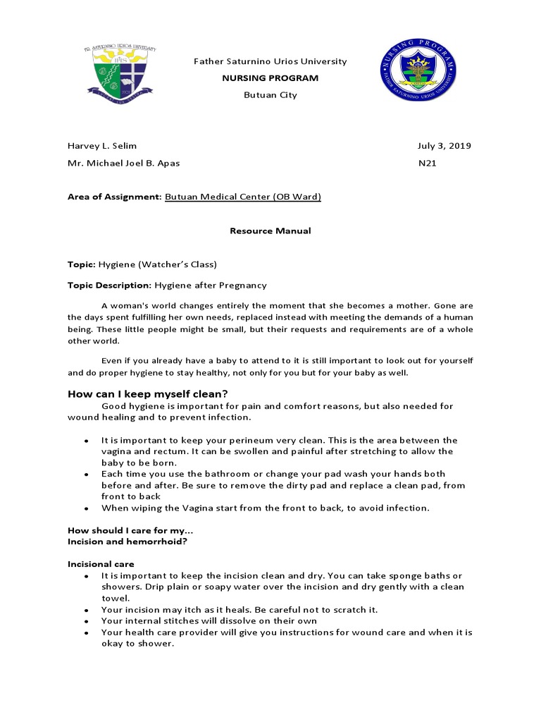 Resource-Manual OB WARD | PDF | Hygiene | Wound