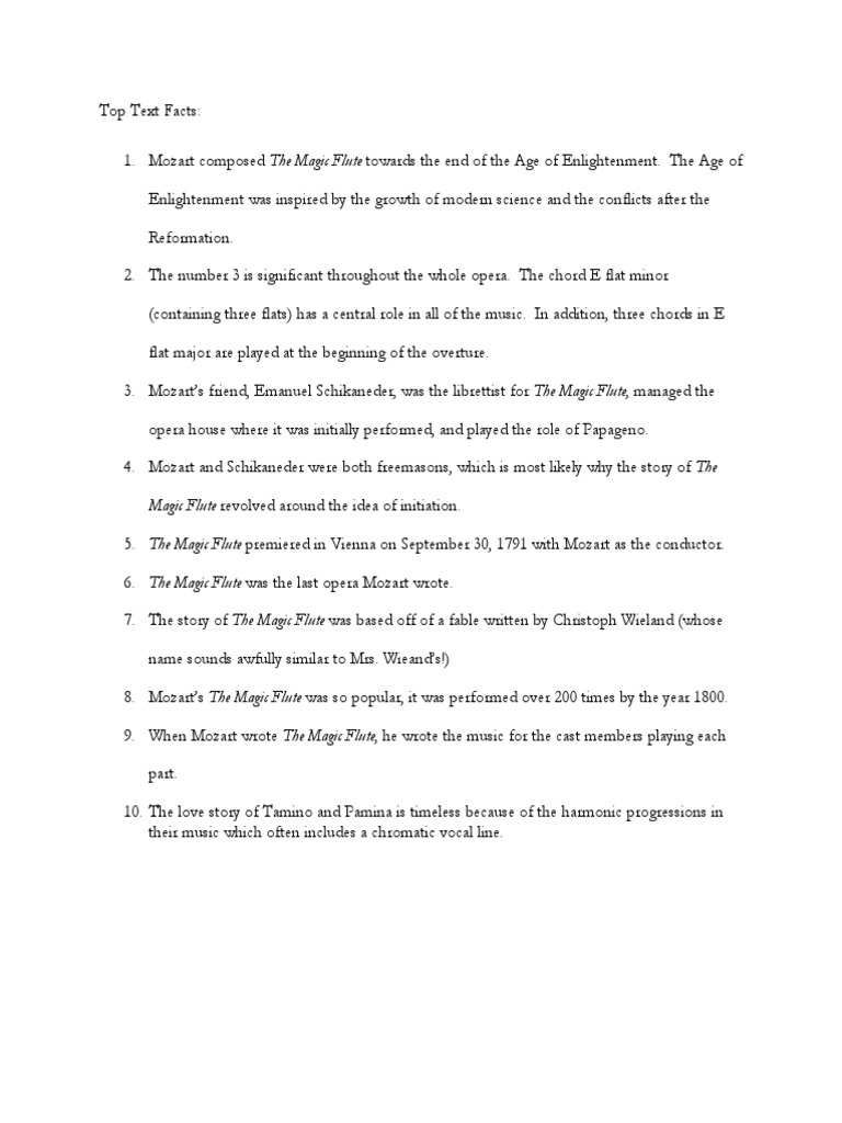 10 Mozart Facts | PDF