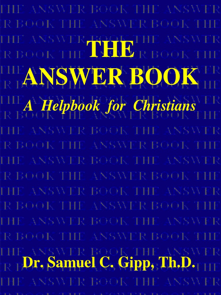 THE Answer Book: A Helpbook For Christians | PDF | Passover | King ...