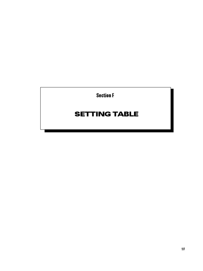 Setting Table | PDF | Screw | Electrical Connector