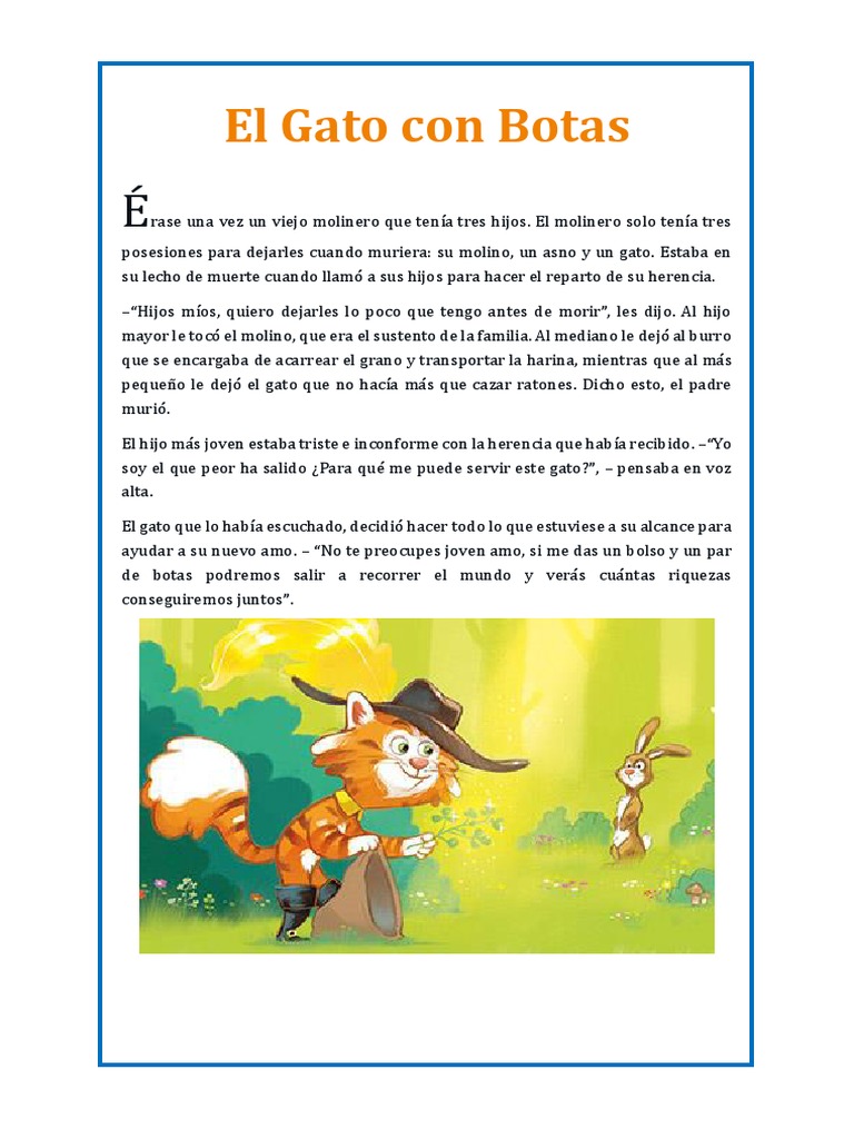 El Gato con Botas: Cuento Infantil | PDF