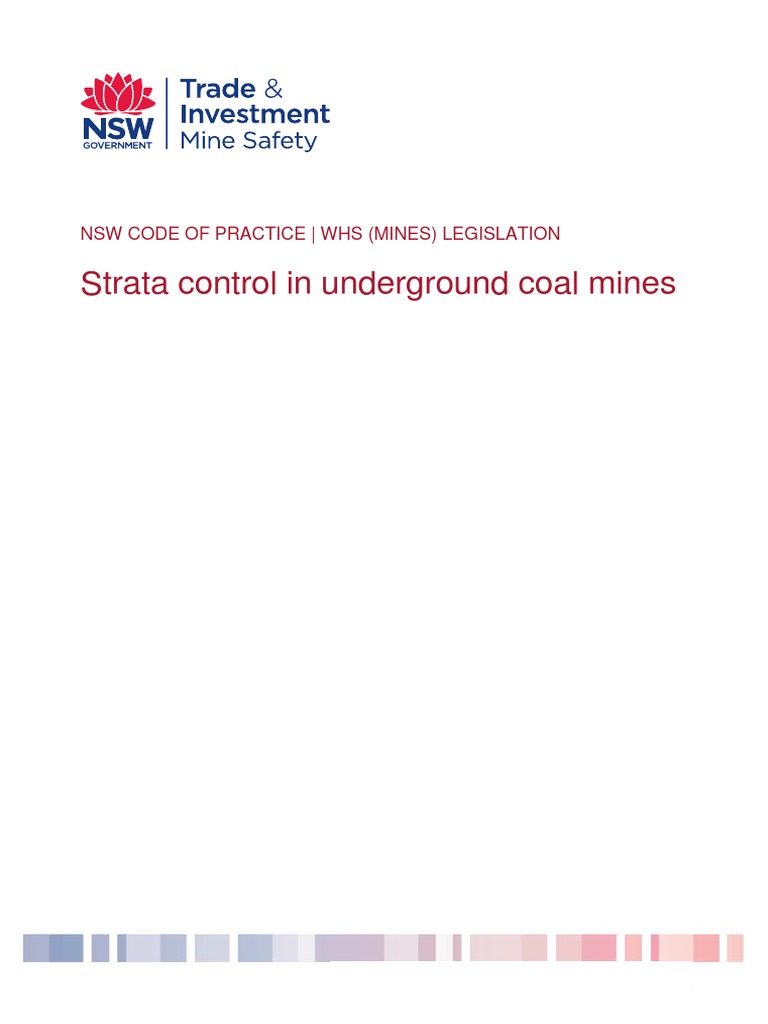 NSW Code of Practice Strata Control in Undergound Coal Mines PDF | PDF ...