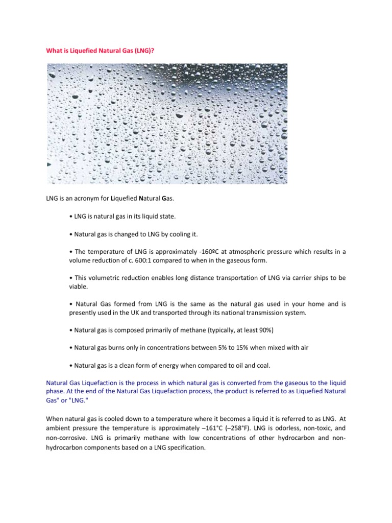 LNG Basics | PDF | Natural Gas | Liquefied Natural Gas