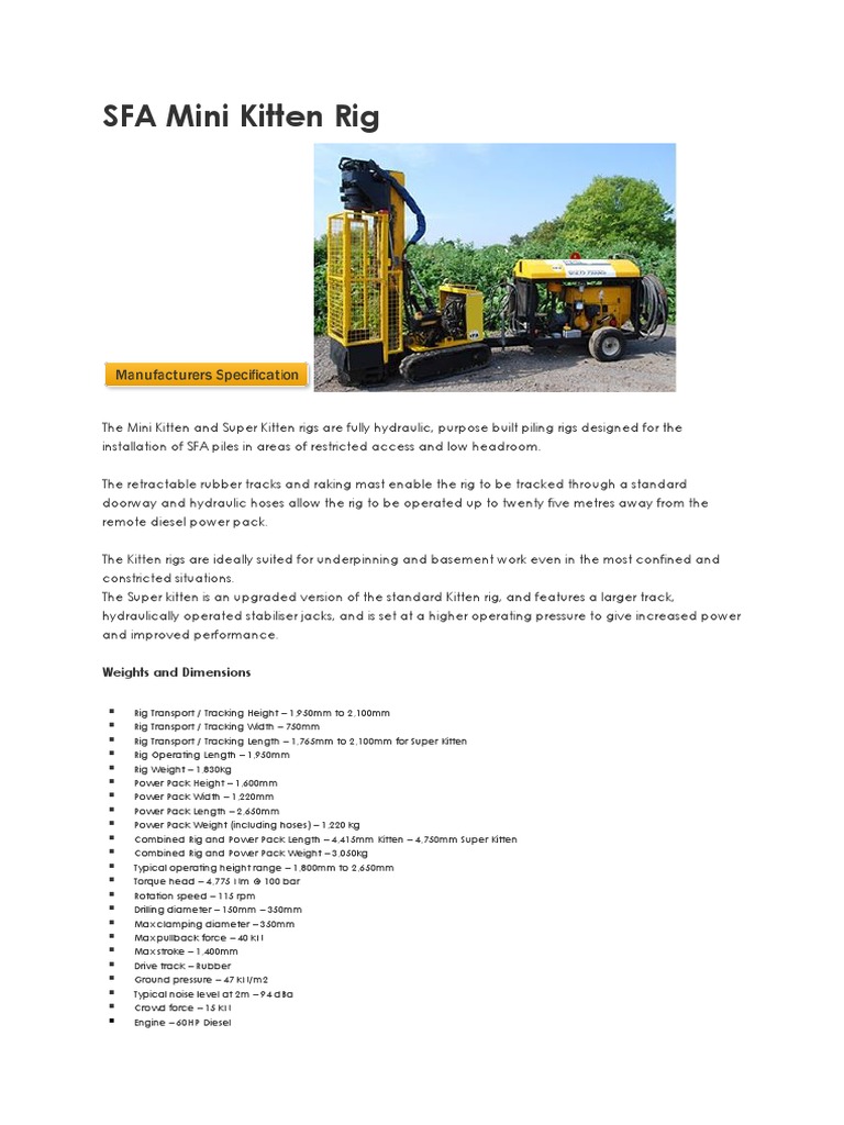 SFA Mini Kitten Rig PDF | PDF | Home & Garden