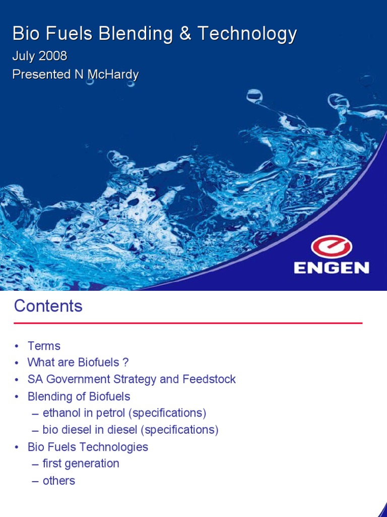 Biofuels Blending & Technology | PDF | Biofuel | Gasoline