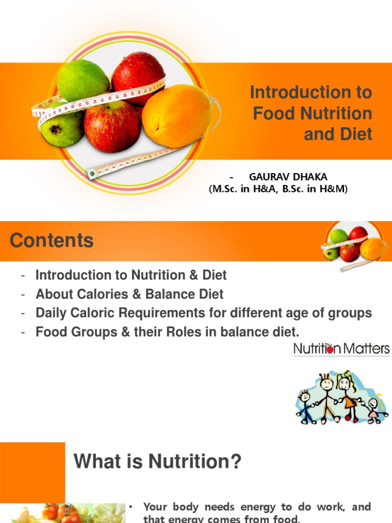 Unit-1 (Introduction To Food Nutrition & Diet | PDF | Nutrients | Fat