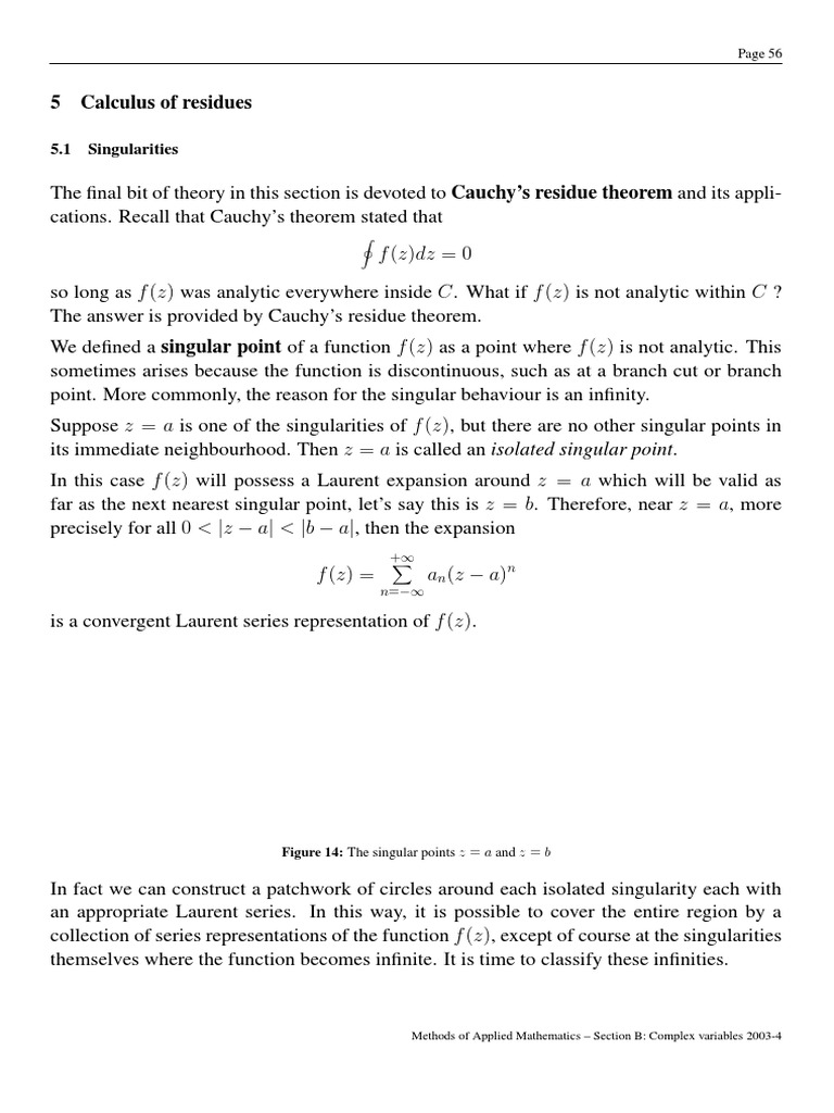 Calculus of Residues PDF | PDF | Infinity | Integral