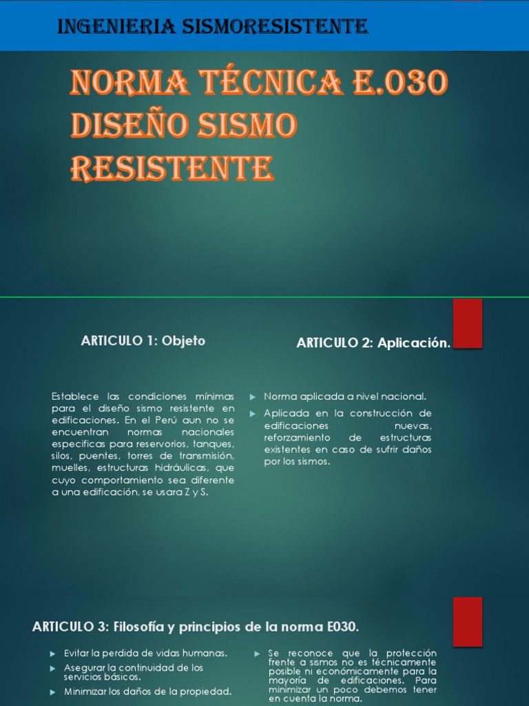 Norma E.030 | PDF | Fundación (Ingeniería) | Temblores