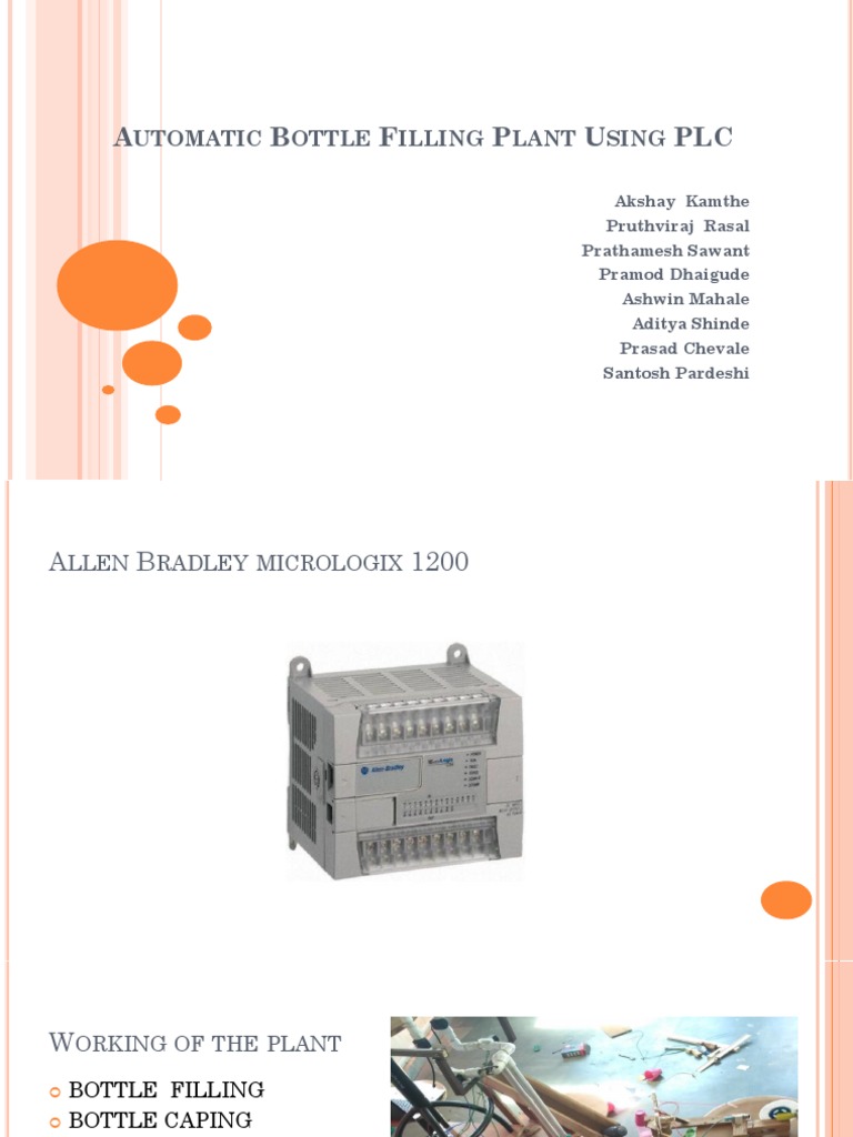 Automatic Bottle Packaging Plant by Using PLC | PDF | Programmable ...
