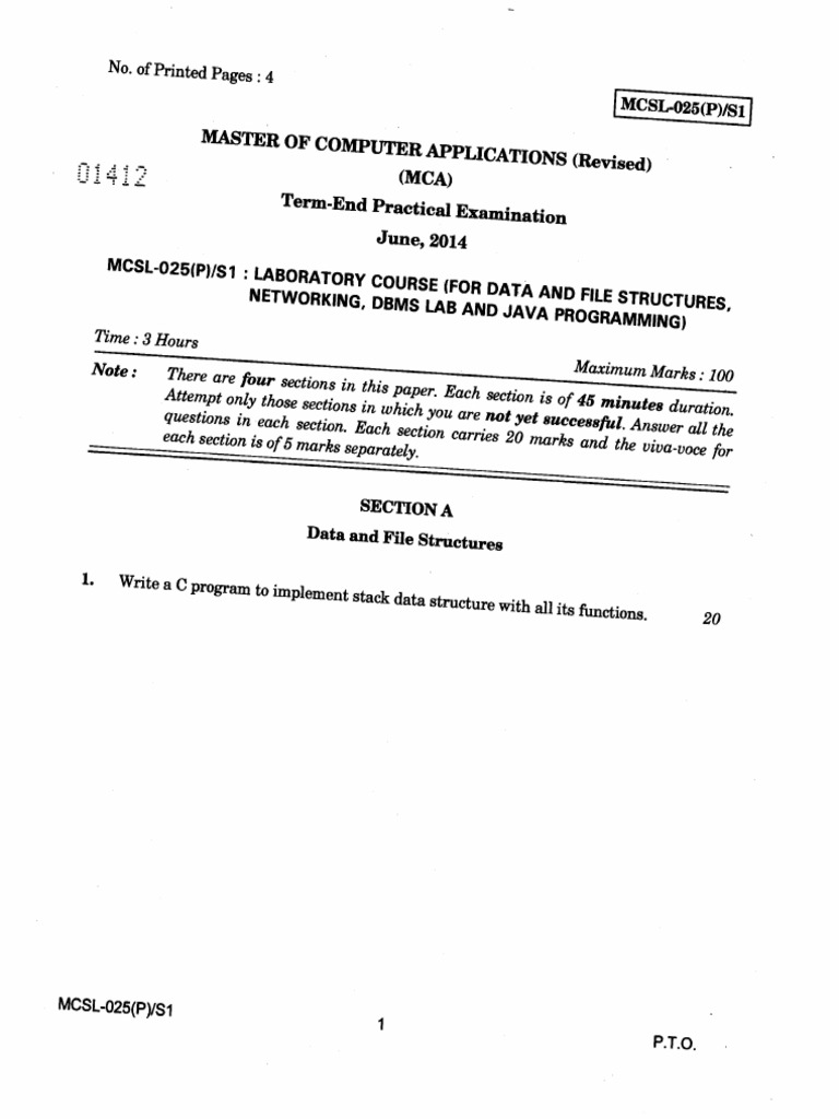 MCSL-025 S1 S2 S3 S4 PDF | PDF | Databases | Java (Programming Language)