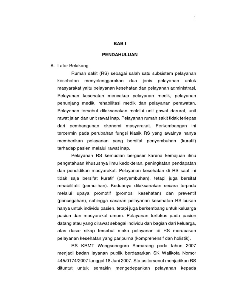Rsud KRMT Wongsonegoro Semkas-1 | PDF