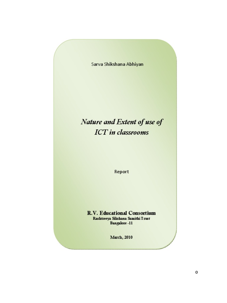 ICT Integration in Classrooms Report | PDF | Educational Technology ...