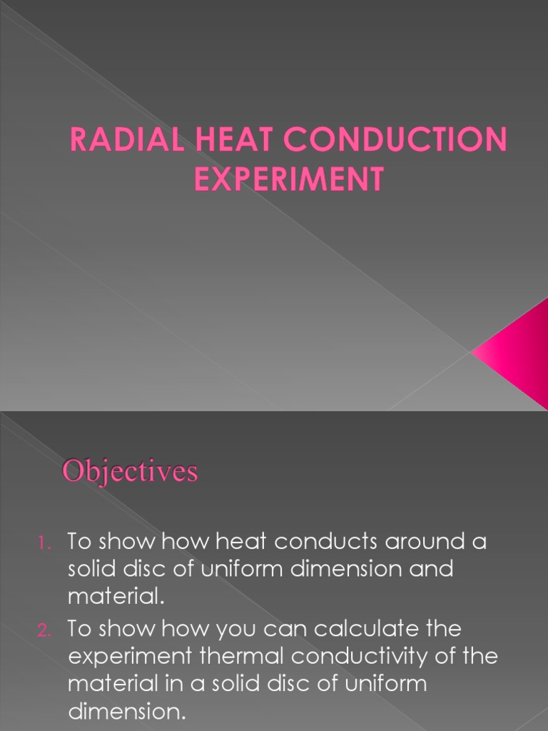 Radial Heat Conduction Experiment | PDF | Heat Transfer | Thermal ...