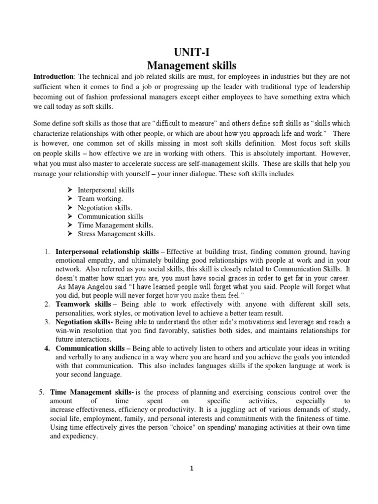 Management Skills | PDF | Team Building | Nonverbal Communication