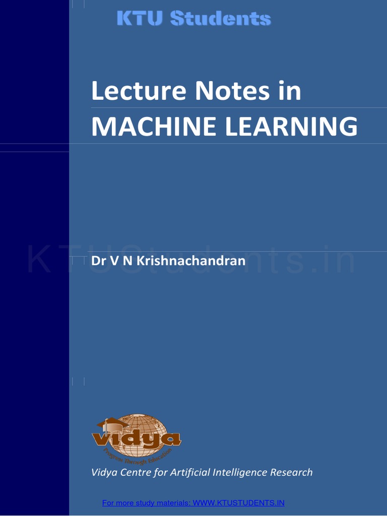 CS467-textbook-Machine Learning-Ktustudents - in PDF | PDF | Machine ...
