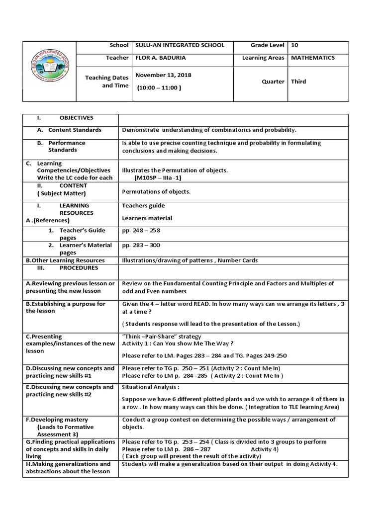 COT LP 3rd Qtr. (Flor) | Download Free PDF | Differentiated Instruction | Learning