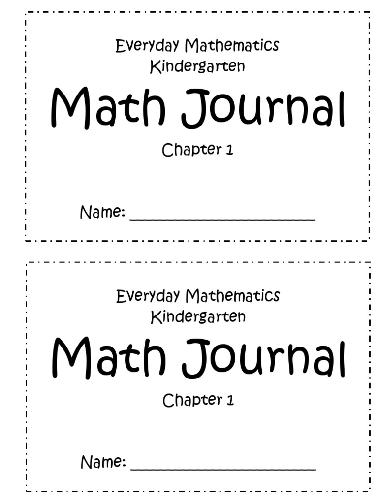 Math Journal: Everyday Mathematics Kindergarten | PDF | Teaching ...