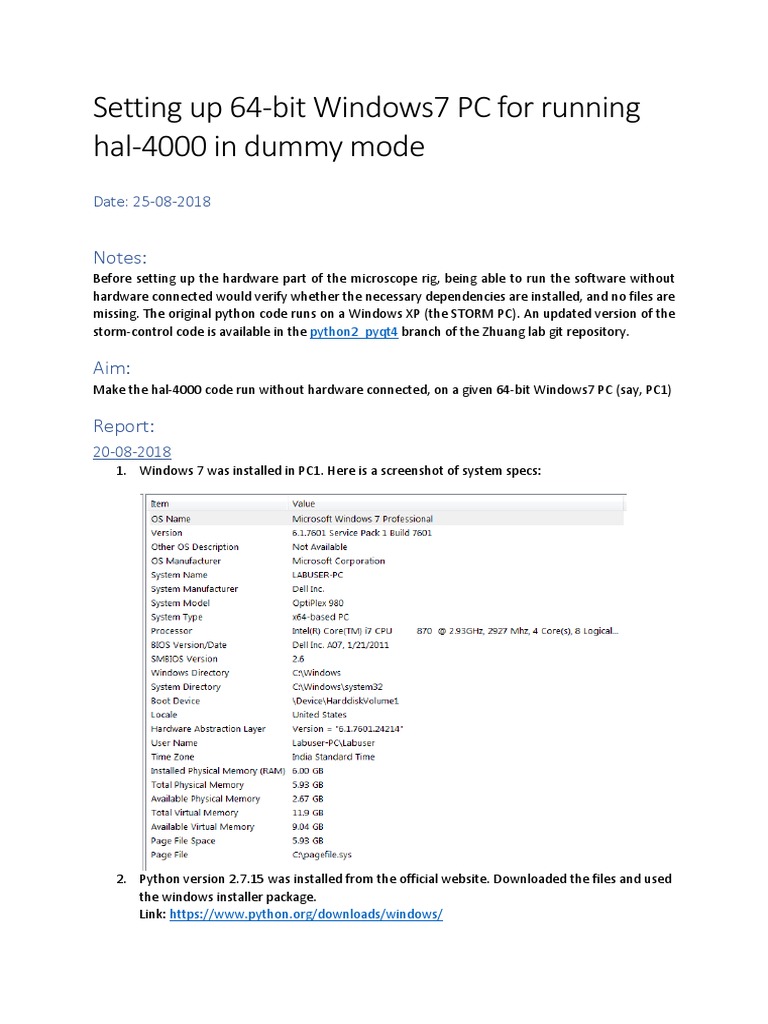 How To Make Hal4000 Run in A Windows 7 PC | PDF | Microsoft Windows | Command Line Interface