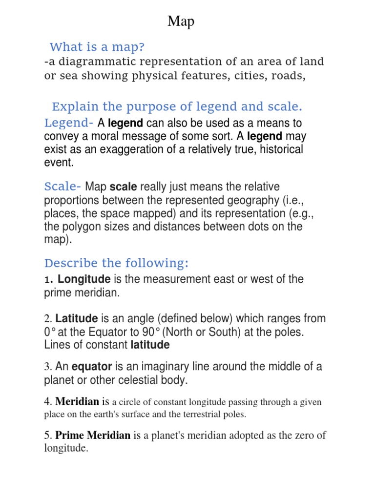 Understanding Maps: Key Concepts Explained | PDF | Social Science