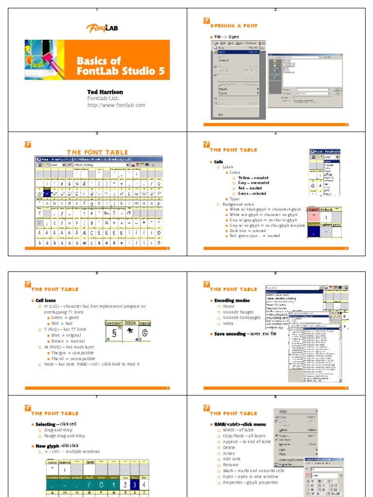 Fontlab Training Slides Hand PDF | PDF | Typefaces | Graphic Design
