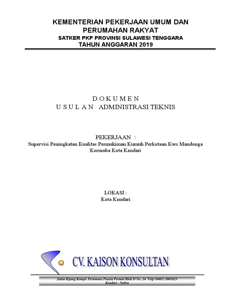 Usulan Teknis | PDF