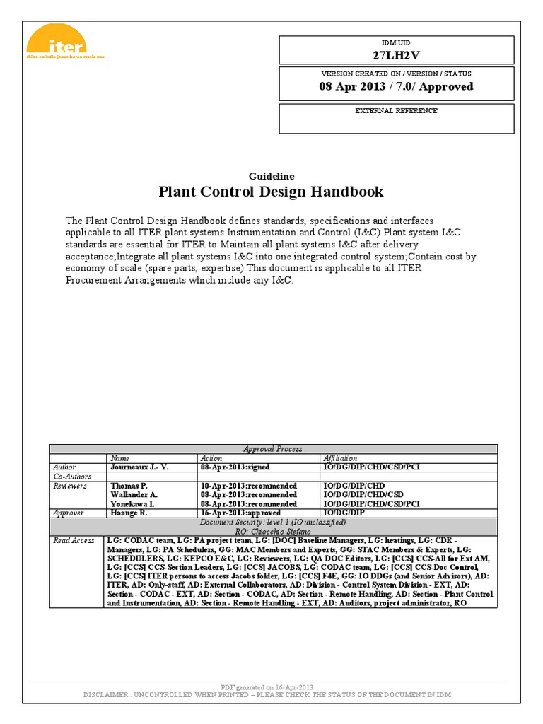 1-Plant Control Design Handbook 27LH2V v7 0 PDF | PDF