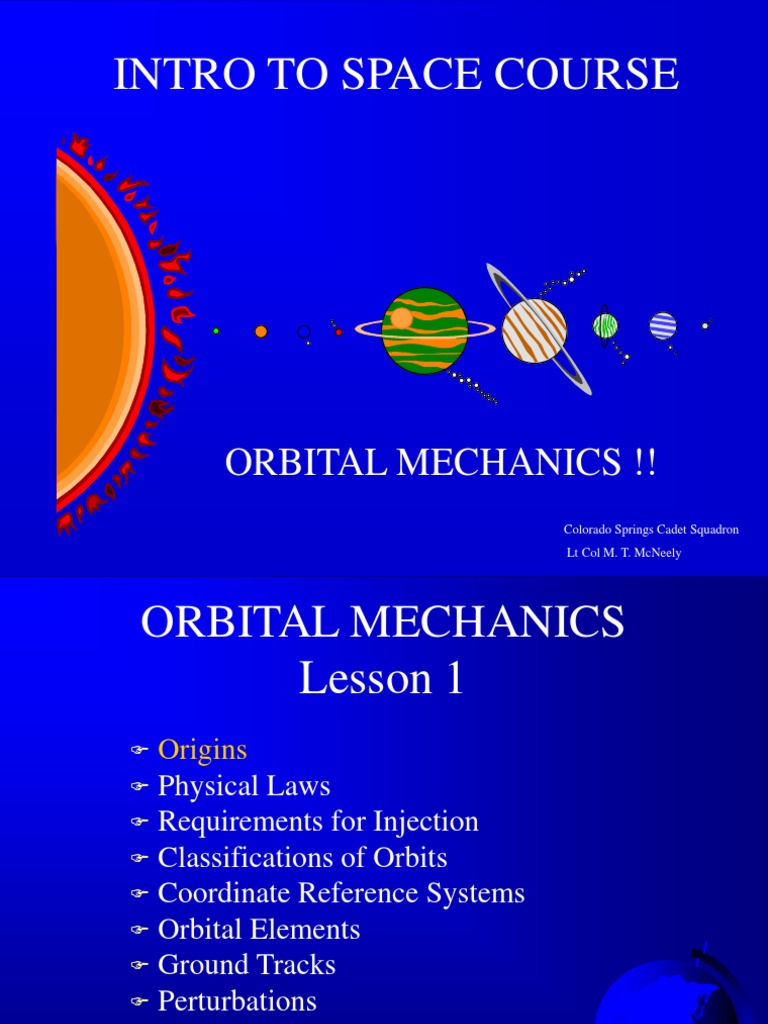 Intro To Space Course: Orbital Mechanics !! | PDF | Orbit | Motion ...