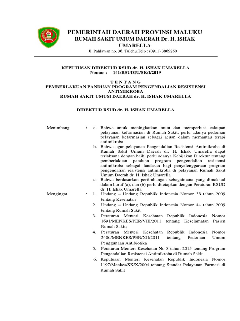 SK Pemberlakuan Panduan Ppra | PDF