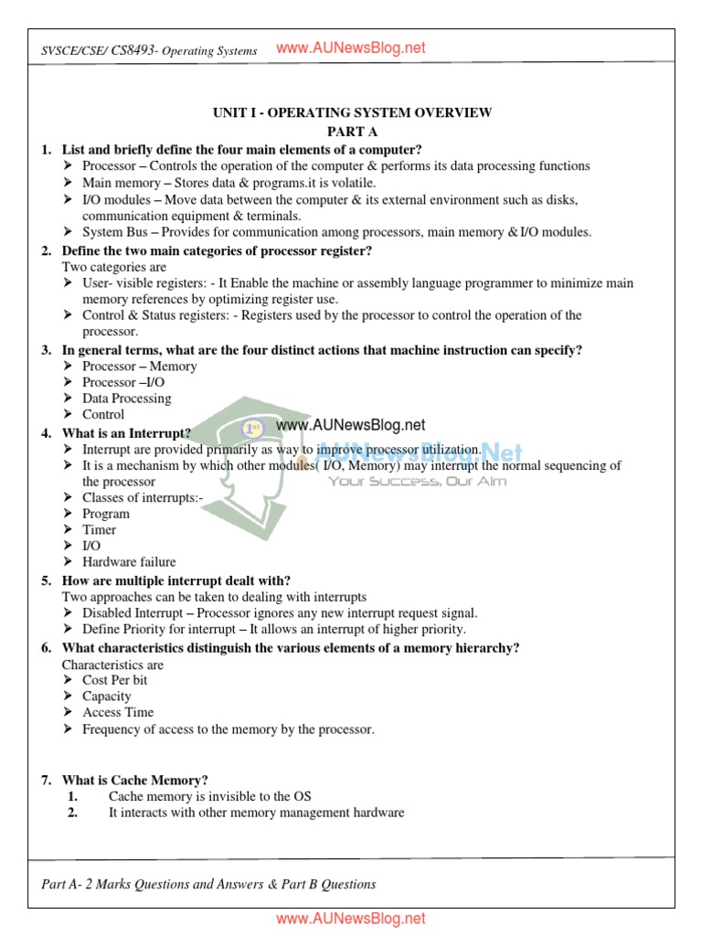 OS Fundamentals: Memory, Processes, Kernels | PDF | Thread (Computing) | Operating System
