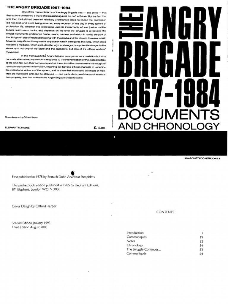 The Angry Brigade | PDF | Trade Union | Anarchism
