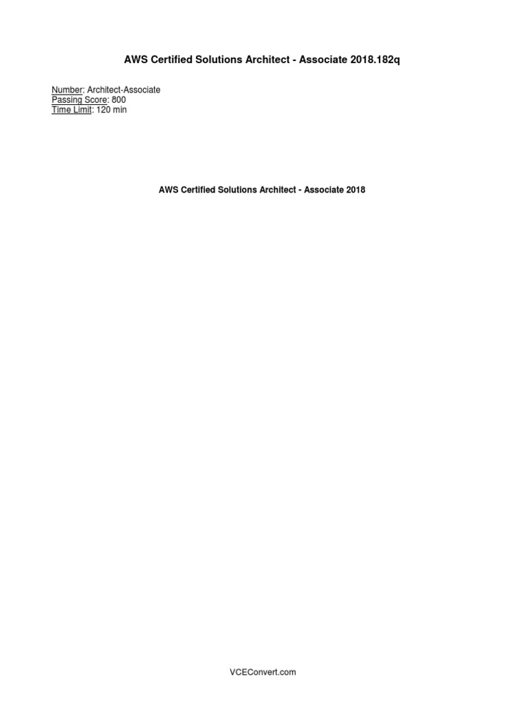 Amazon - Pass4sures - Aws Certified Solutions Architect Associate | PDF | Amazon Web Services ...