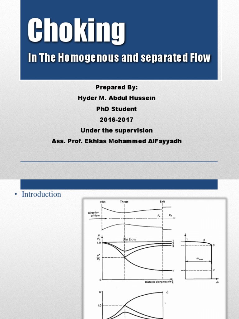 Choking: in The Homogenous and Separated Flow | PDF | Fluid Dynamics ...