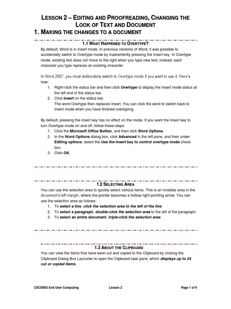 Lesson 2 | PDF | Paragraph | Dialog Box