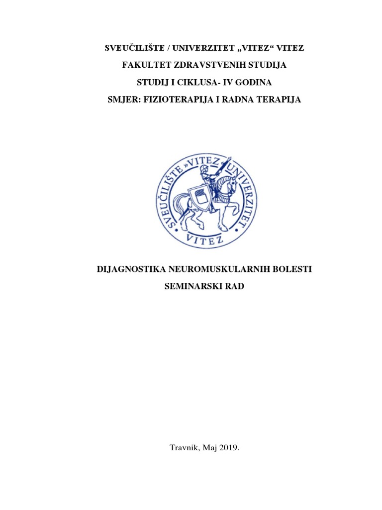 Demir Zvrko - DIJAGNOSTIKA NEUROMUSKULARNIH BOLESTI | PDF